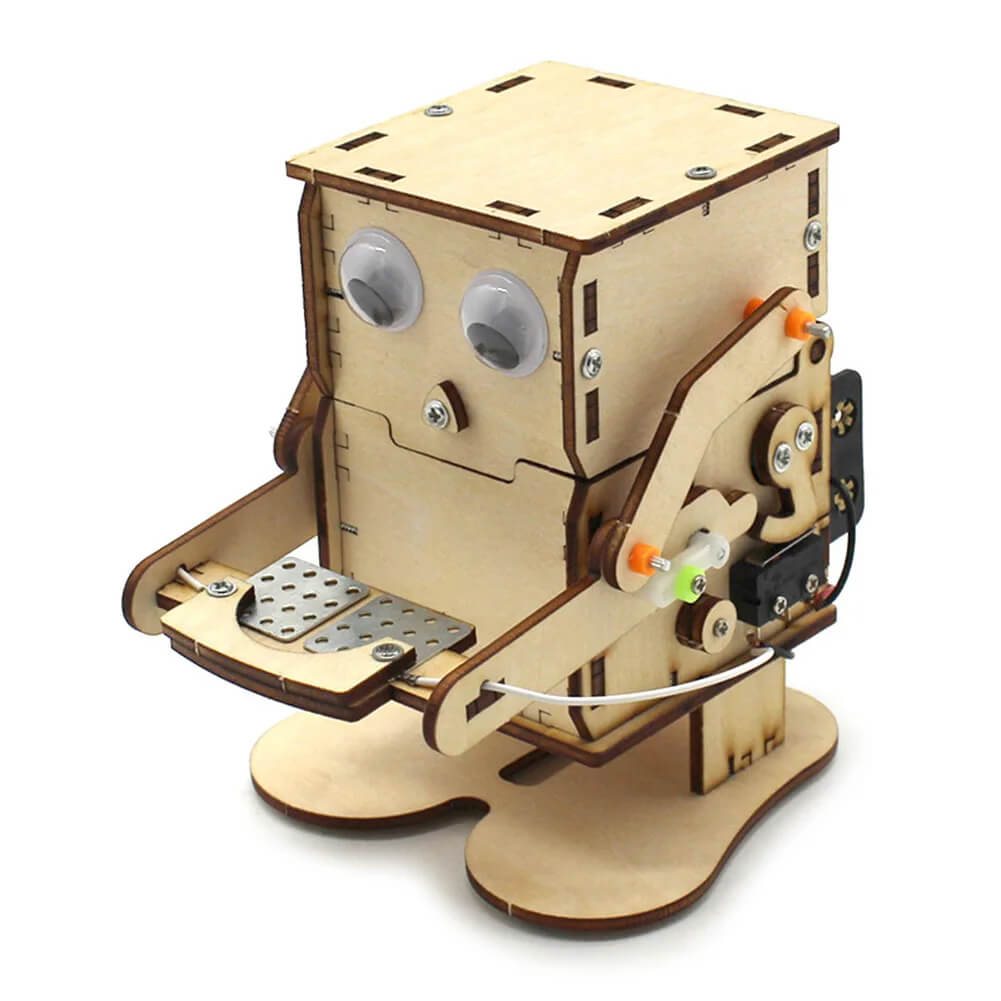 Coin Eating Wooden Robot - DIY Kit – The Joy Box